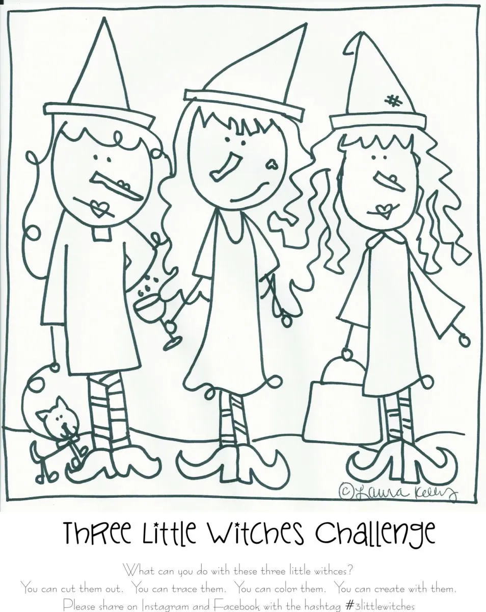 Paint Chip Witch Craft for Halloween and Printable - Laura Kelly's Inklings