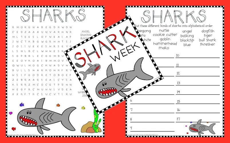 Shark Week Activities for Learning - Laura Kelly's Inklings