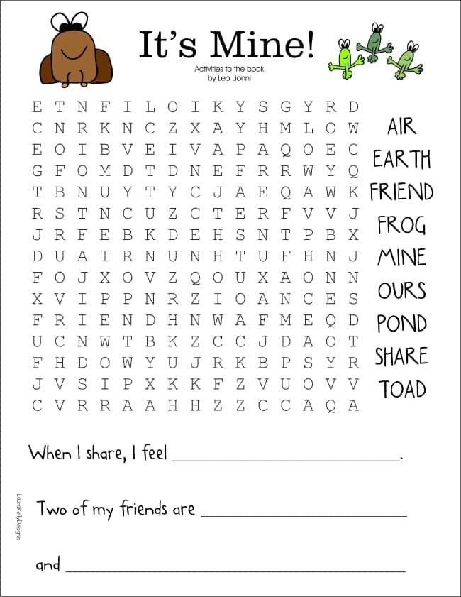 Leo Lionni's It's Mine! and a Lesson on Sharing - Laura Kelly's Inklings