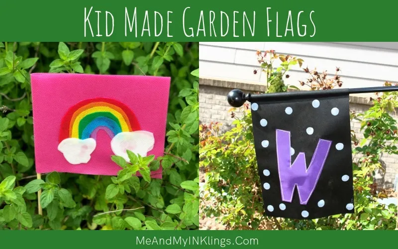 Kid Made Garden Flags For Outdoor Decor - Laura Kelly's Inklings
