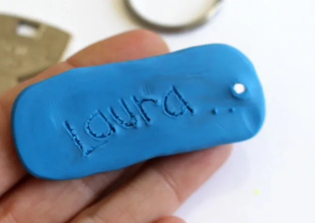 DIY Father's Day Clay Key Ring - Laura Kelly's Inklings