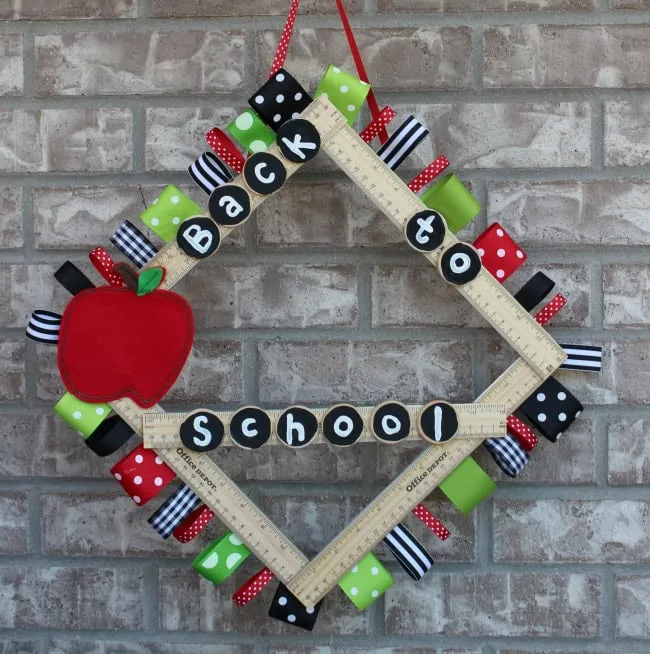 Back to School Ruler Wreath - Laura Kelly's Inklings