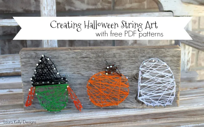 Halloween String Art with Craft Thread - Laura Kelly's Inklings