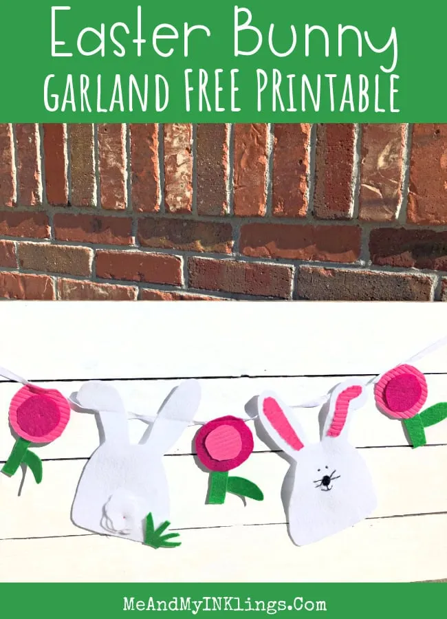 Springtime Easter Bunny Garland Printable Decor Project - Laura Kelly's ...