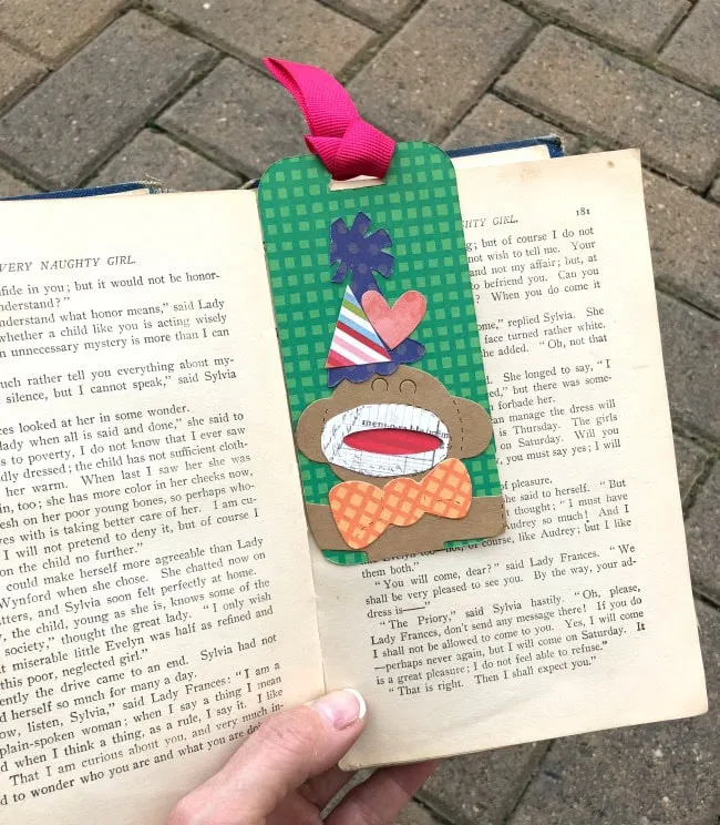 Back to School Sock Monkey Bookmarks that are Easy to Make