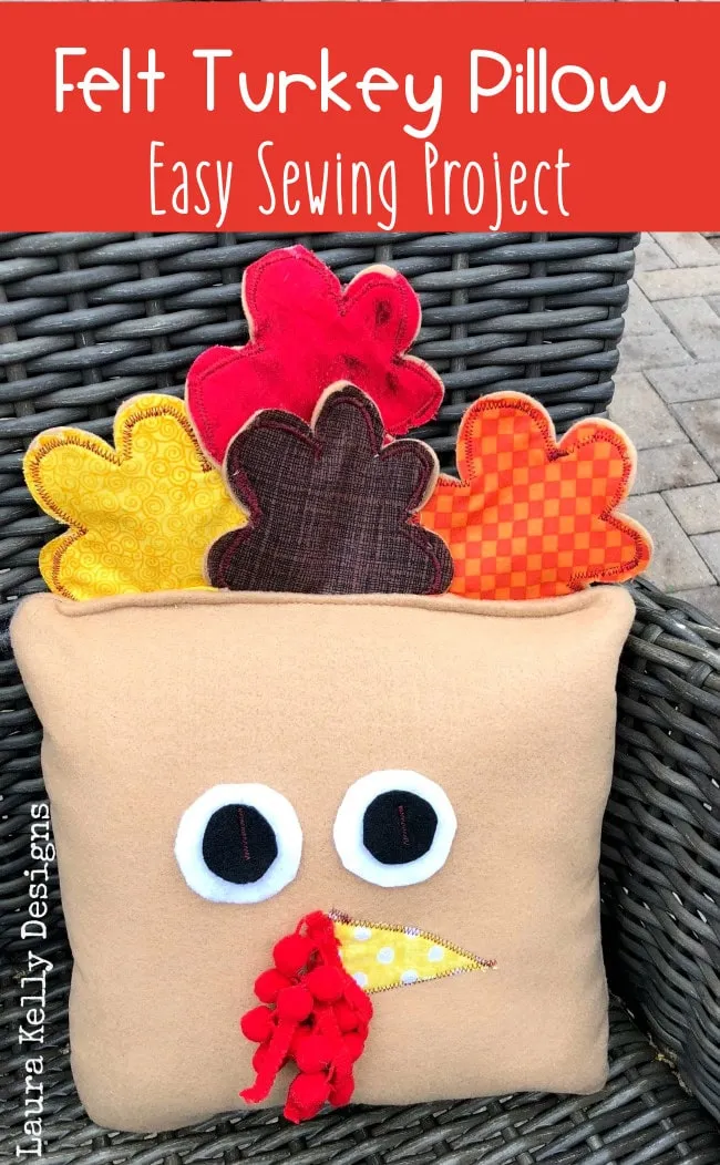 Perfect Square Turkey Throw Pillow - Laura Kelly's Inklings