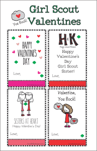 Girl Scout Valentines with Free Printable - Laura Kelly's Inklings