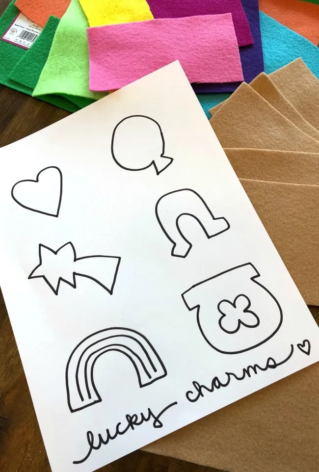 DIY Lucky Charms Garland Free Printable Pattern - Laura Kelly's Inklings