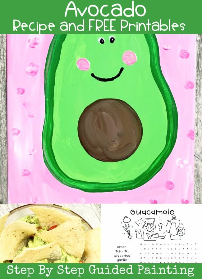 Avocado Guided Painting and Free Printable - Laura Kelly's Inklings