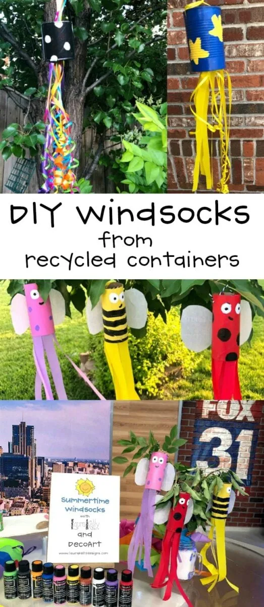 Create DIY Windsocks using Recycled Cans and Containers