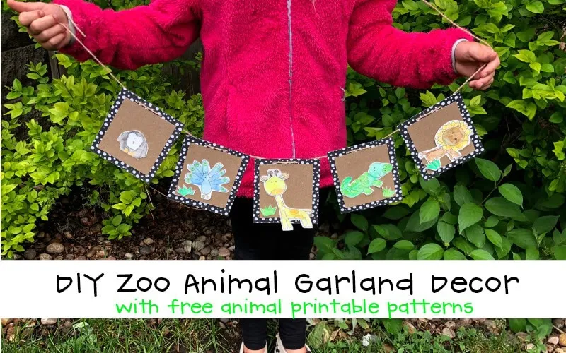 DIY Zoo Animal Garland Paper Craft Party Decoration