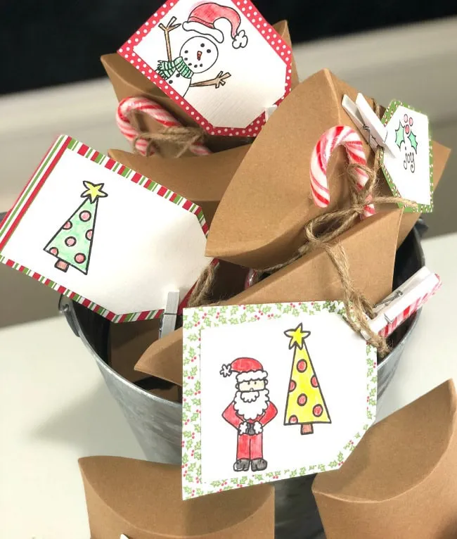 Twelve Days of Christmas GIft Boxes and Tags Craft
