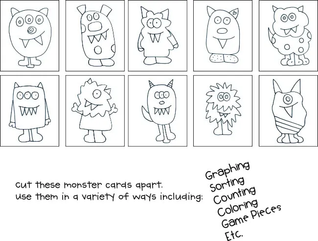 Monster Printables and Dollar Store Crafts for Kids - Laura Kelly's ...