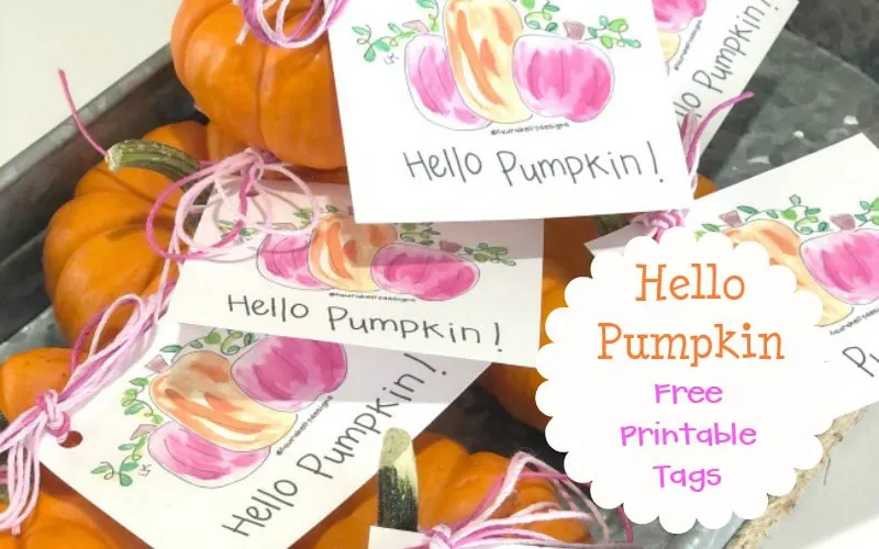 Hello Pumpkin Printable Tags - Laura Kelly's Inklings