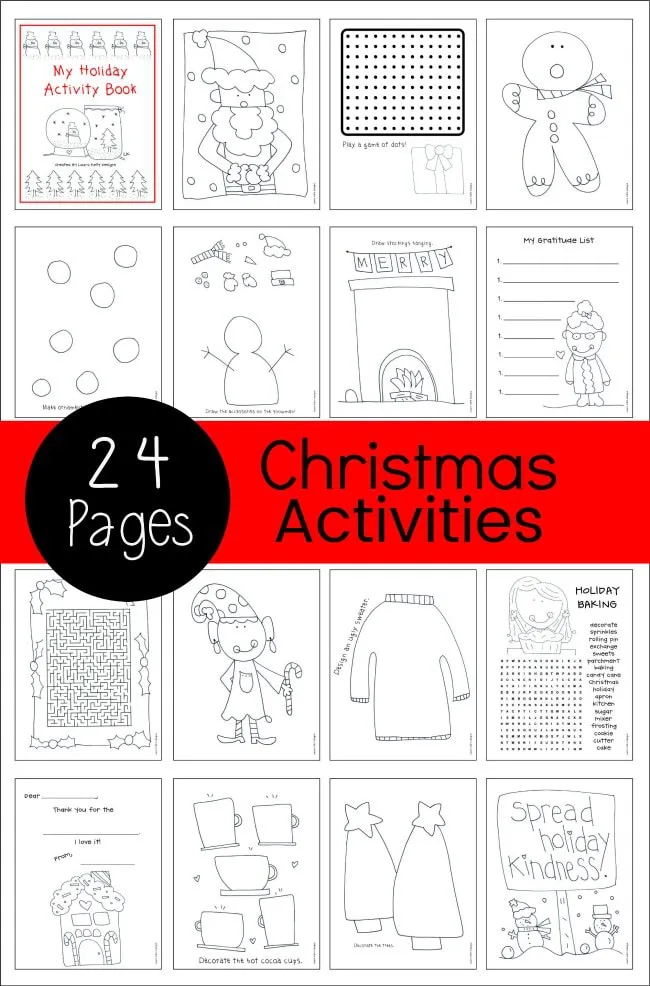FREE Christmas Activities Book For Kids - Laura Kelly's Inklings
