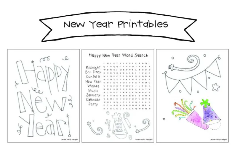 New Year Printables for Kids - Laura Kelly's Inklings