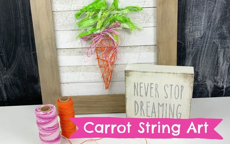 String Art Carrot - Laura Kelly's Inklings