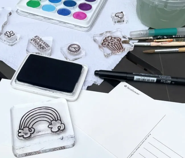 Water Color Painting With Clear Stamps - Laura Kelly's Inklings