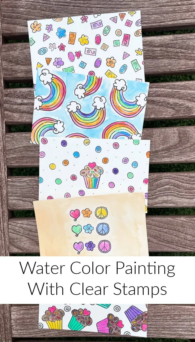 Water Color Painting With Clear Stamps - Laura Kelly's Inklings