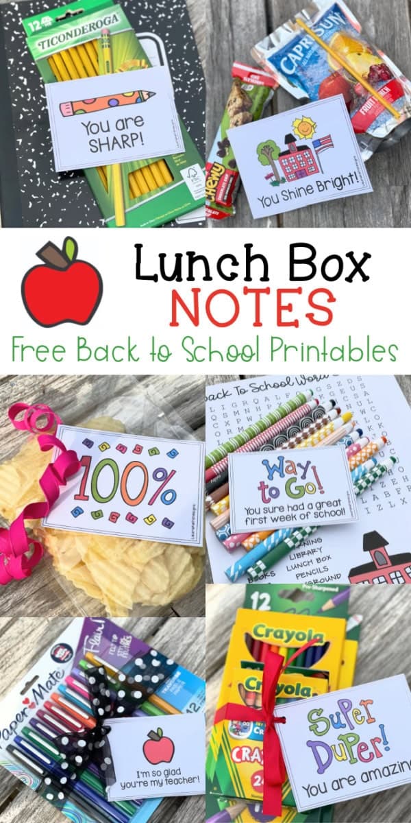Free Printable Back to School Lunchbox Notes - Laura Kelly's Inklings