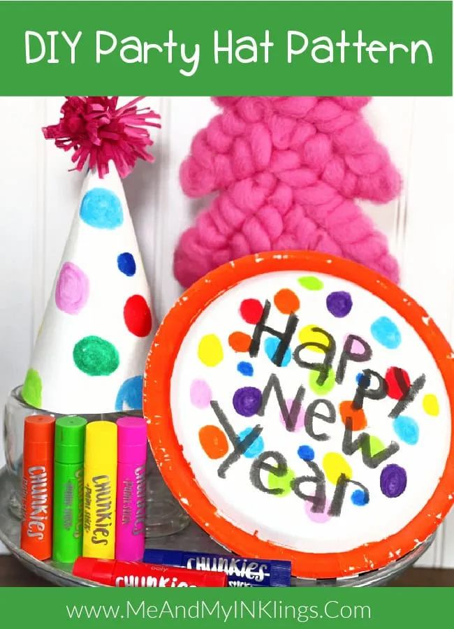 DIY New Year's Eve Hat Kid Craft - Laura Kelly's Inklings