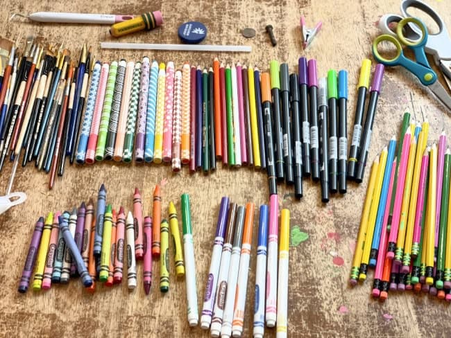 Bright DIY Craft Storage in Recycled Jars - Laura Kelly's Inklings