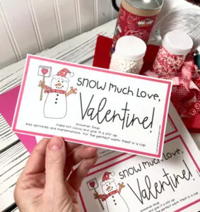 Snowman Soup Valentine Poem Free Printable - Laura Kelly's Inklings