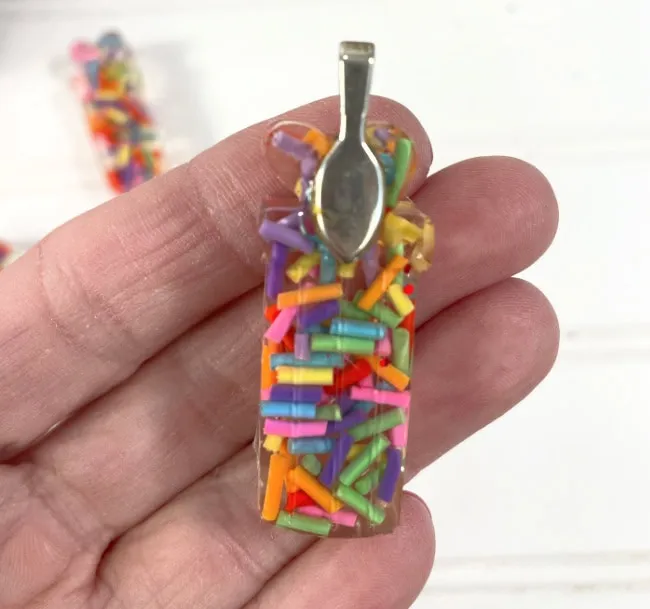 How to Make the Easiest Resin Charm With Sprinkles - Laura Kelly's Inklings