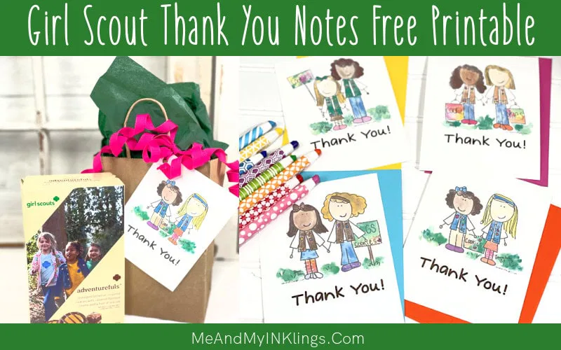 Girl Scout Thank You Notes Printable - Laura Kelly's Inklings