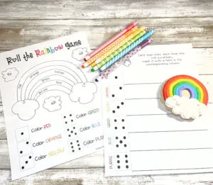 Roll a Rainbow Game Printable for Kids of All Ages - Laura Kelly's Inklings