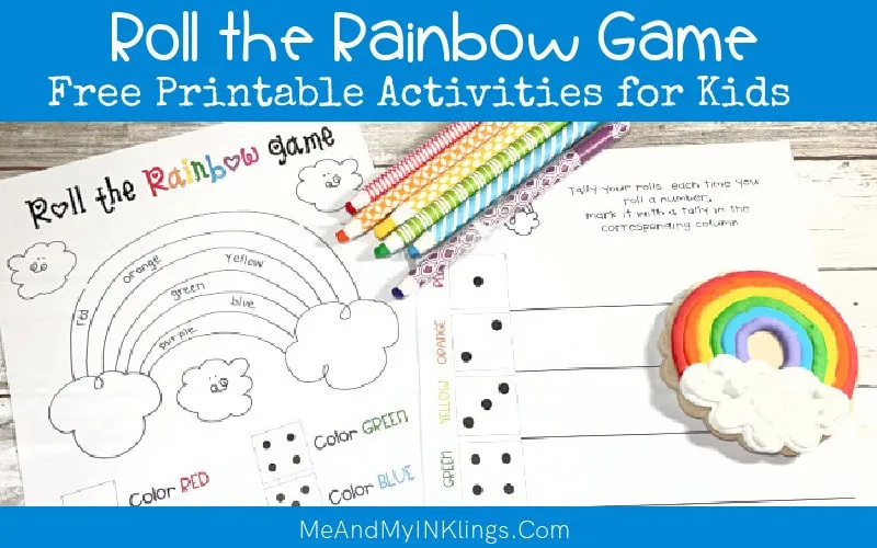 Roll a Rainbow Game Printable for Kids of All Ages - Laura Kelly's Inklings