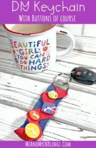 DIY Keychain With Button and Trim - Laura Kelly's Inklings