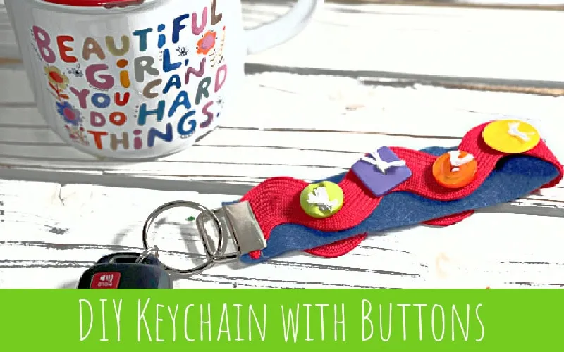 DIY Keychain With Button and Trim - Laura Kelly's Inklings