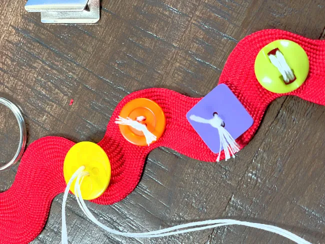 DIY Keychain With Button and Trim - Laura Kelly's Inklings