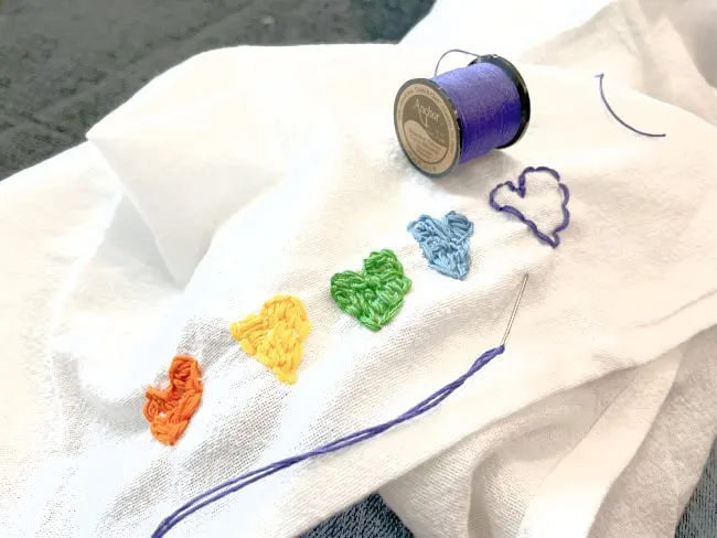 Satin Stitch Embroidery Hearts for Beginners - Laura Kelly's Inklings