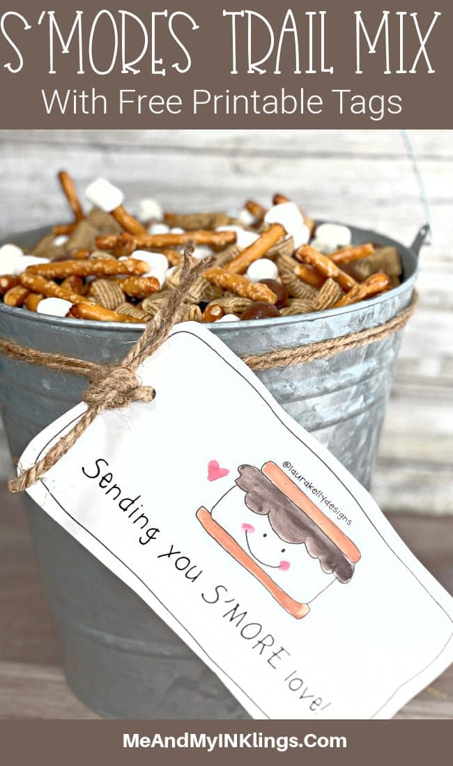 How to Make Smores Trail Mix with Printable Tag - Laura Kelly's Inklings