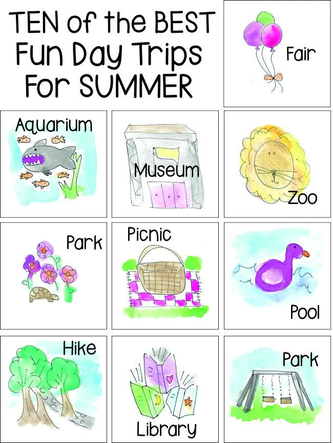 Five Best Summer Day Trips for Kids with Craft Projects To Take Along