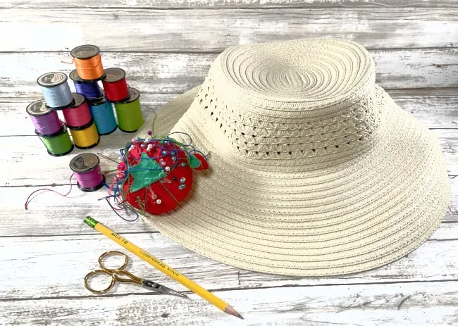 DIY Embroidered Sun Hat for Summer - Laura Kelly's Inklings