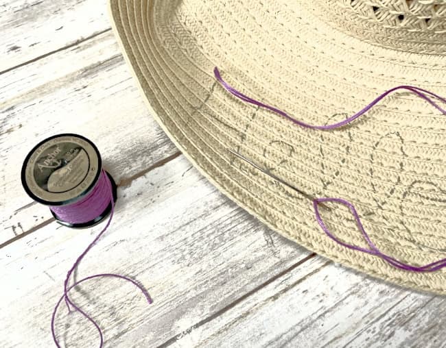 DIY Embroidered Sun Hat for Summer - Laura Kelly's Inklings