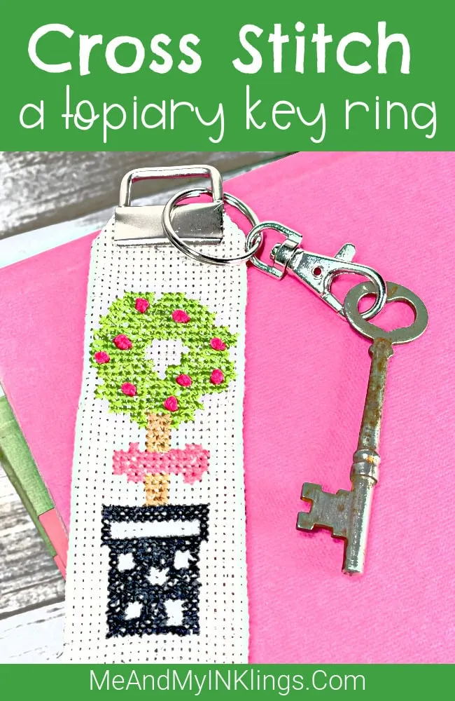 How to Cross Stitch a Topiary Key Ring - Laura Kelly's Inklings