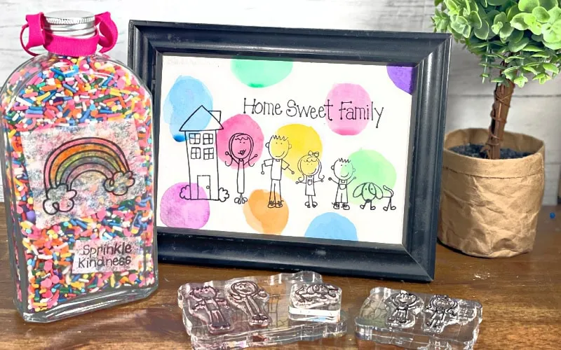 Stamped Family Art with Clear Stamps - Laura Kelly's Inklings