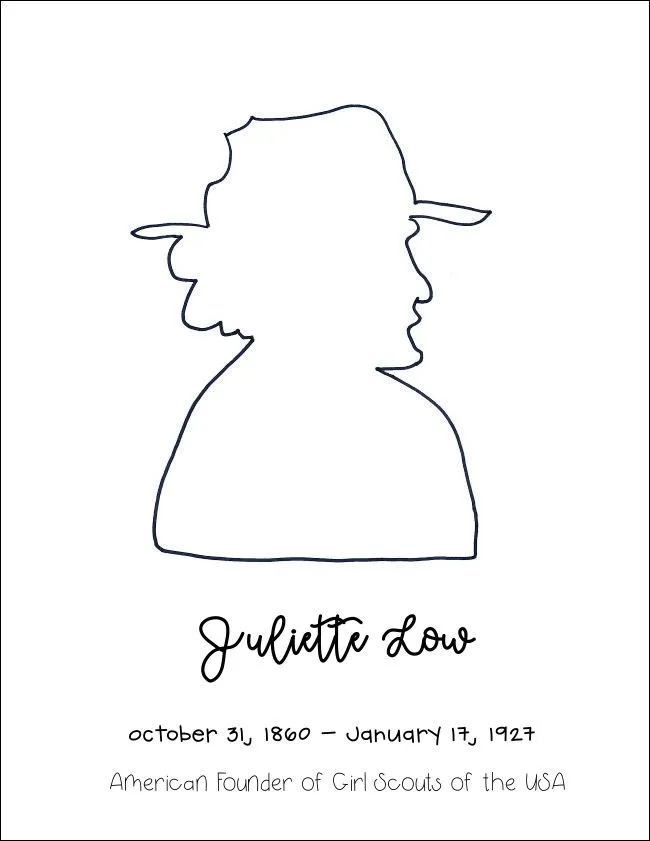 Juliette Gordon Low Silhouette Craft Idea - Laura Kelly's Inklings