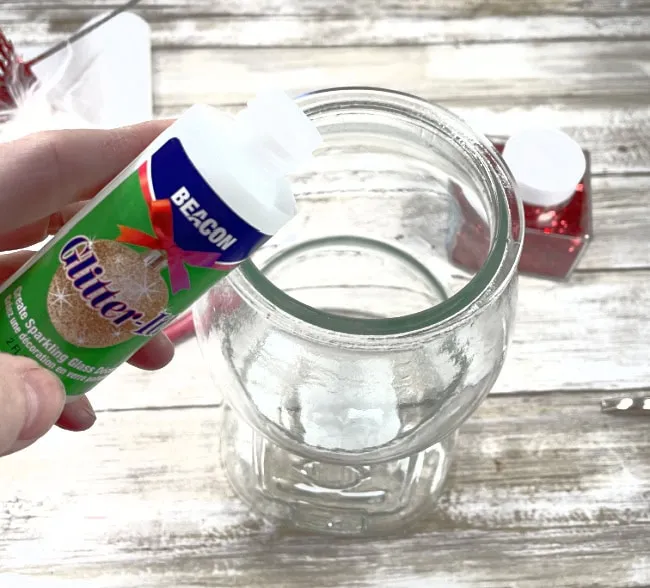 DIY Glitter Gumball Machine Santa Decor - Laura Kelly's Inklings