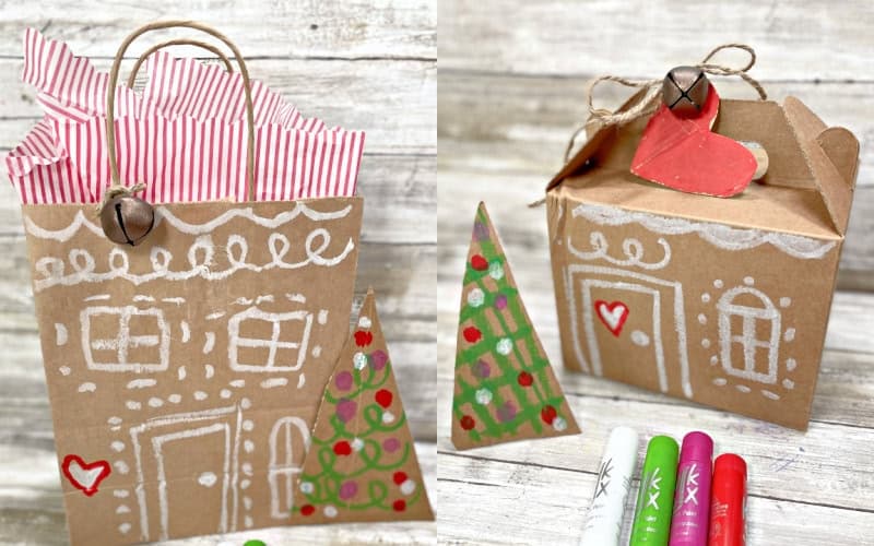 Best Cardboard Gingerbread House Gift Wrapping Idea - Laura Kelly's ...