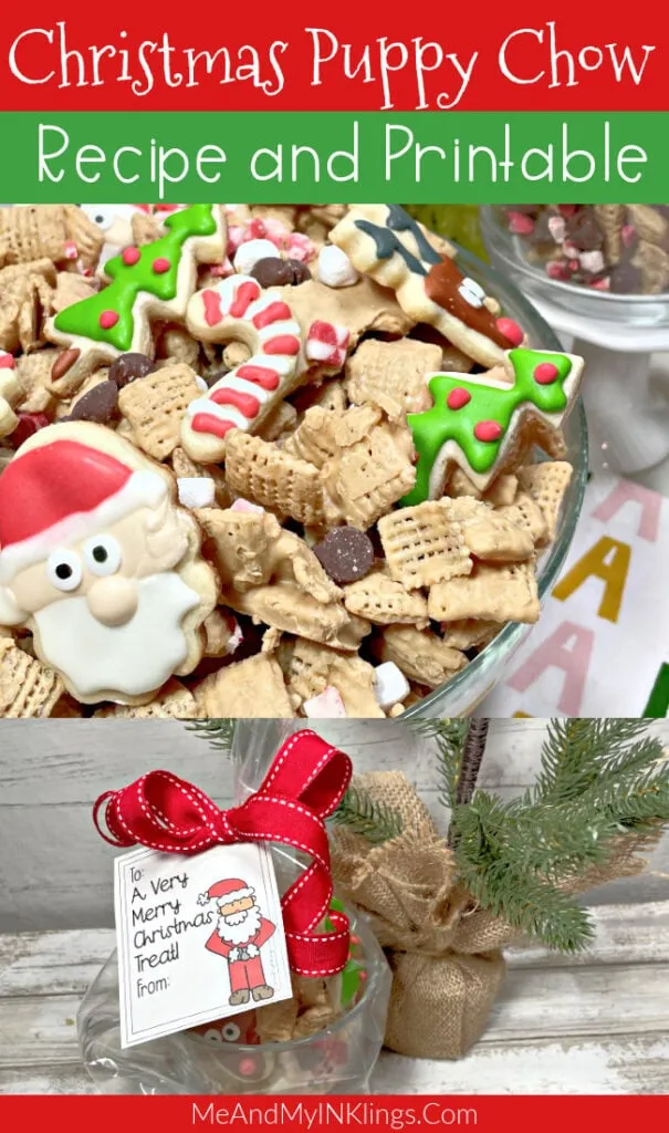 Christmas Puppy Chow Gift Recipe with Free Printable Tag - Laura Kelly ...