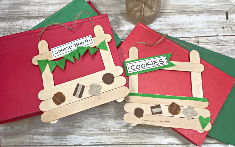 Cookie Booth Ornament Girl Scout Craft Ideas - Laura Kelly's Inklings