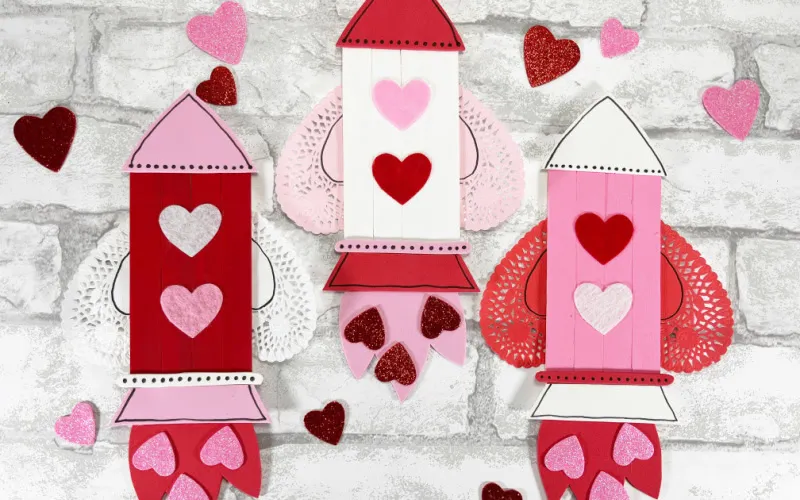 Rocket Ship Valentine Craft - Laura Kelly's Inklings