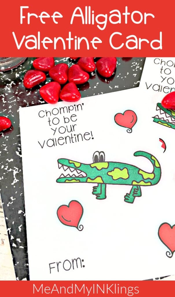 Free Alligator Valentine Printable - Laura Kelly's Inklings