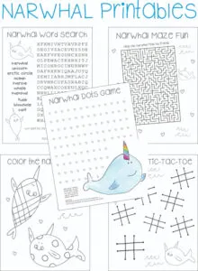 Free Narwhal Printable Activities - Laura Kelly's Inklings