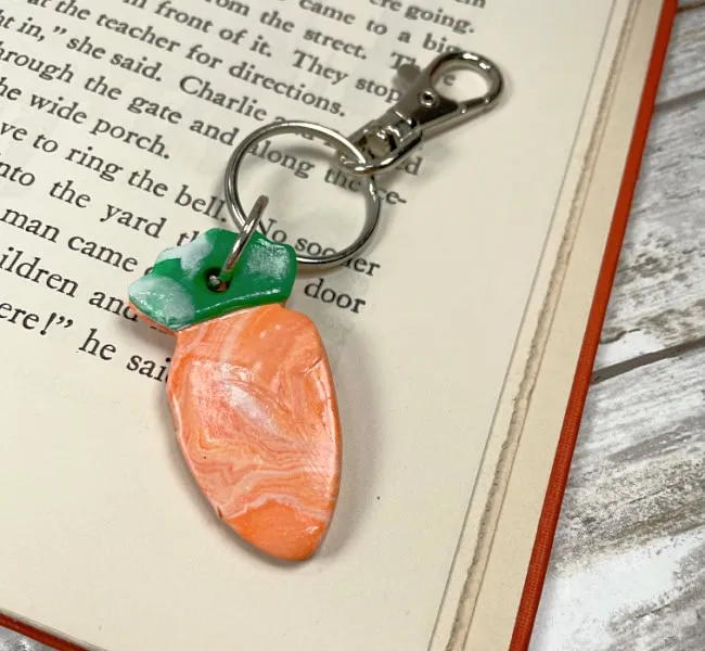 DIY Clay Carrot Keyring - Laura Kelly's Inklings